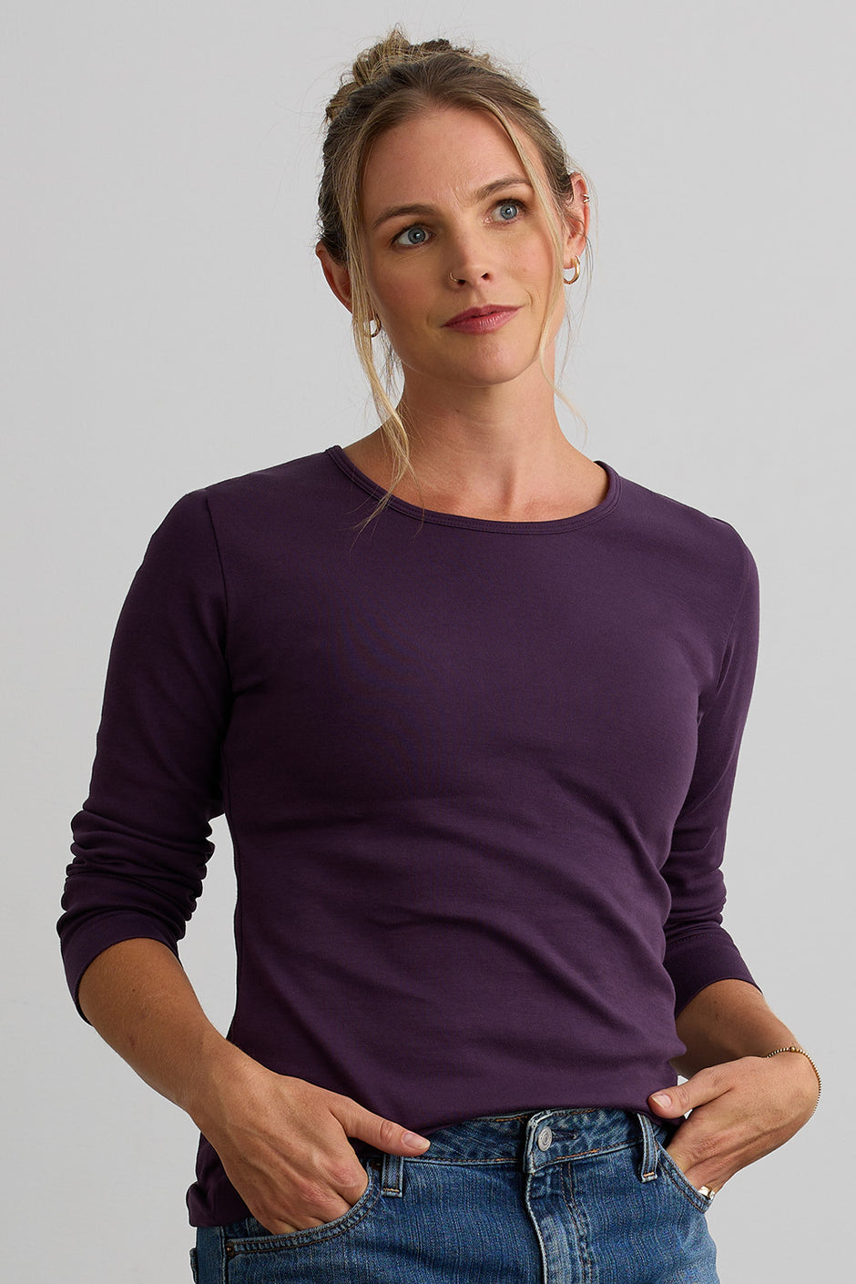 SERENA: women's luxe all-cotton interlock tops | Fair Indigo