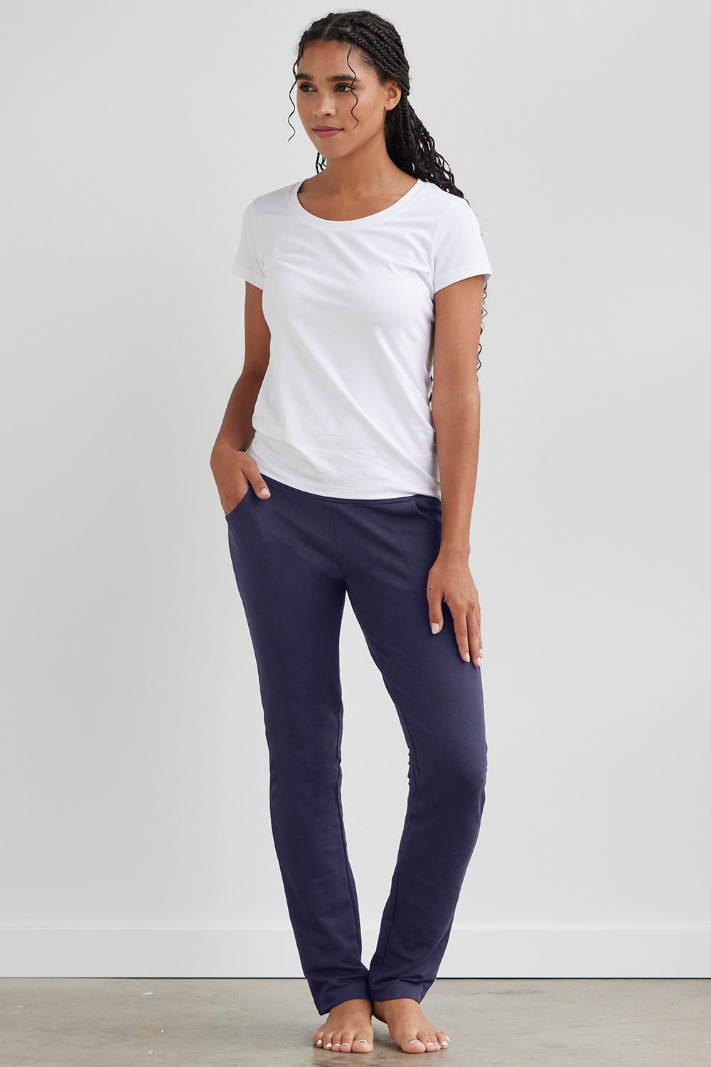 Women's Organic Knit Pants with Pockets | Fair Indigo