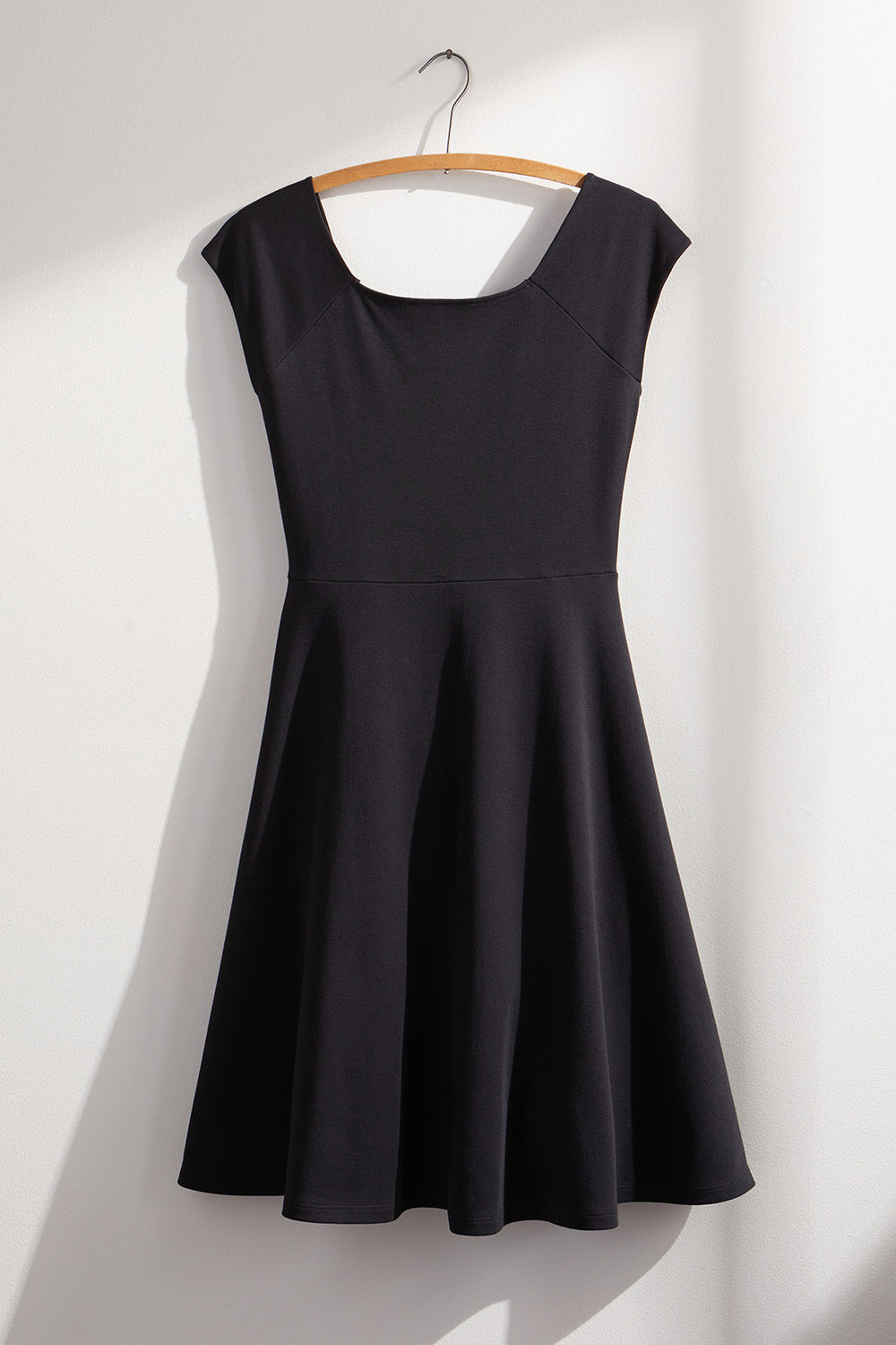 Womens Organic Ballet Neck Dress - Fair Indigo