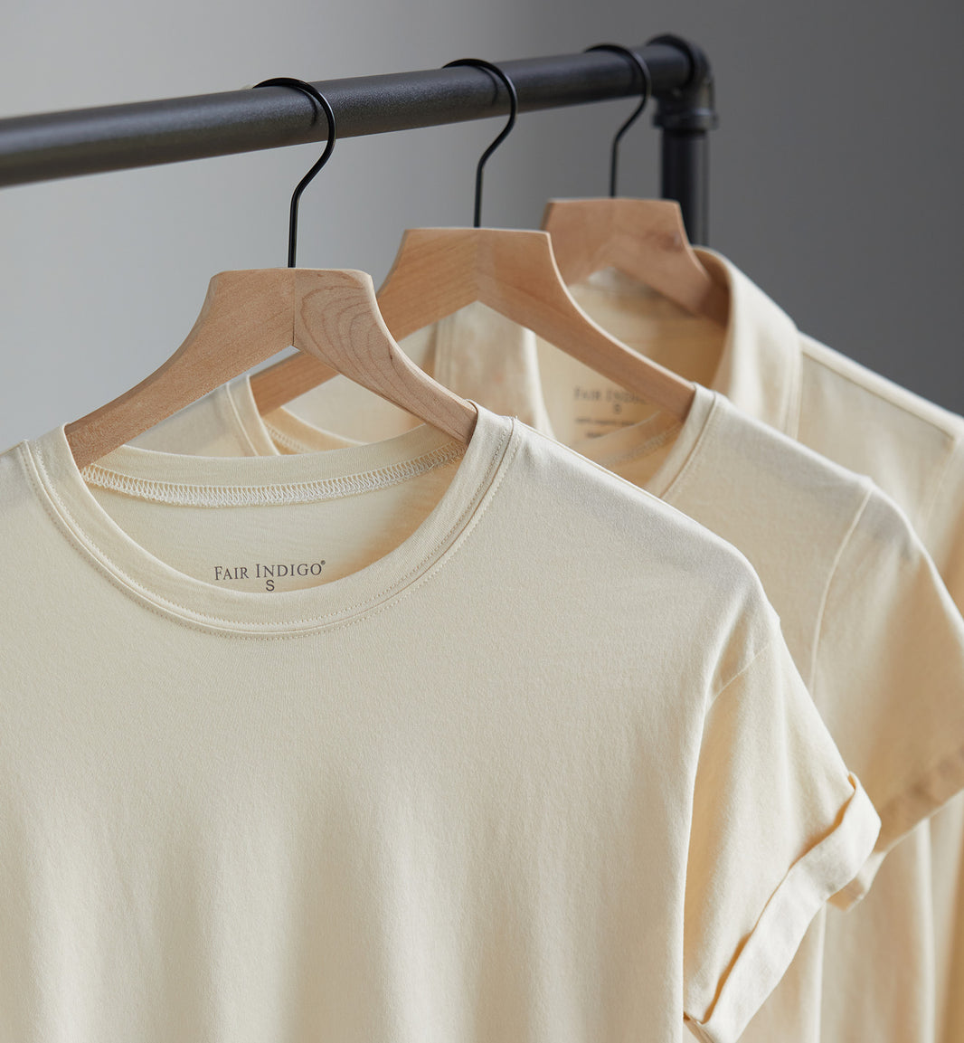 Women's 100% Organic Pima Cotton V-neck T-shirt | Fair Indigo