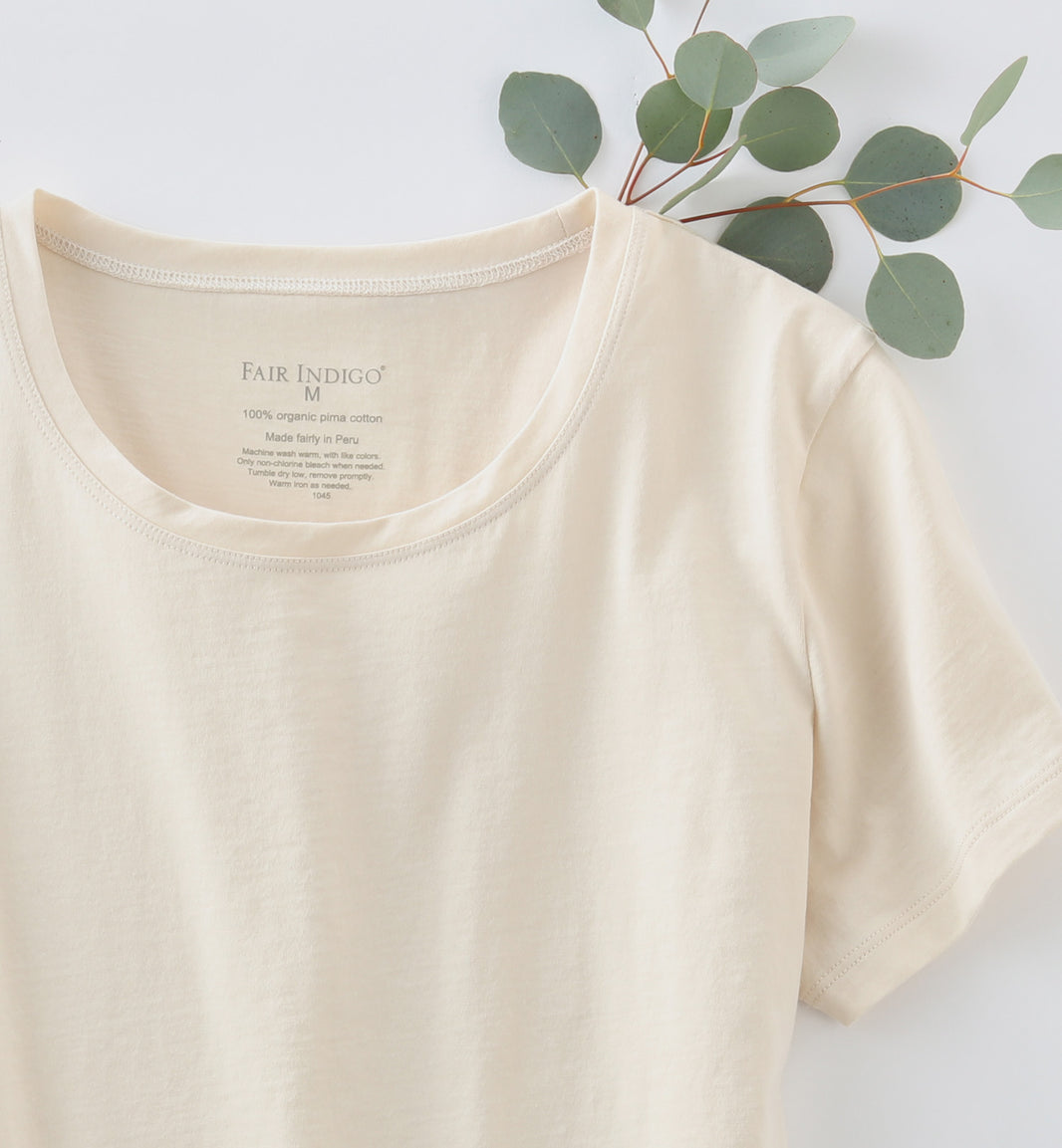 Women's Organic 100% Cotton Crew Neck T-shirt | Fair Indigo